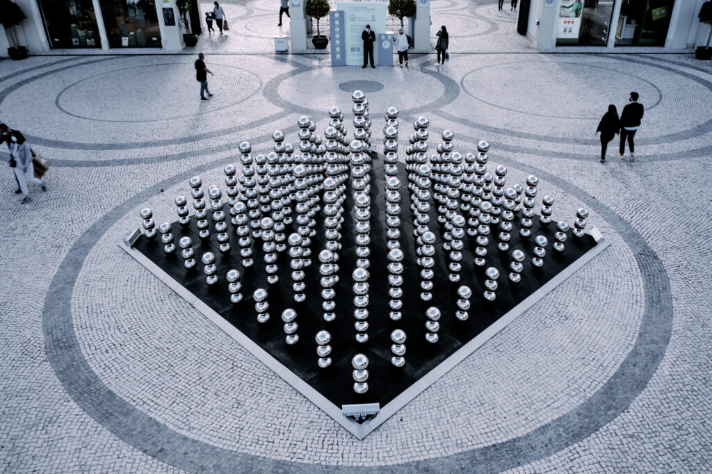 Half Pyramid installations in Lisbon - Legacy Landmarks